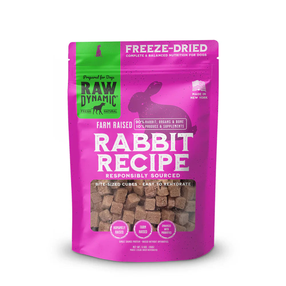 Raw Dynamic Freeze Dried Raw Rabbit Dog Food – Go Healthy Pet